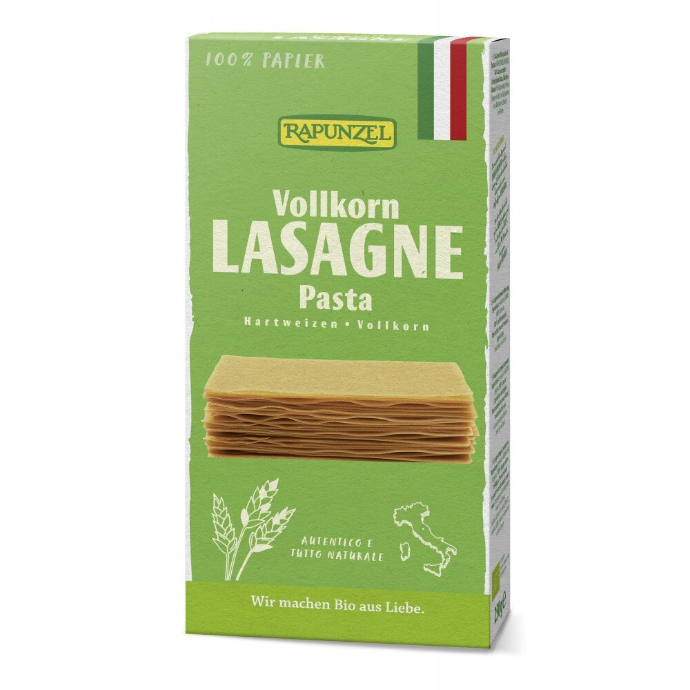 Lasagna integrala bio, 250g, Rapunzel - eMAG.ro