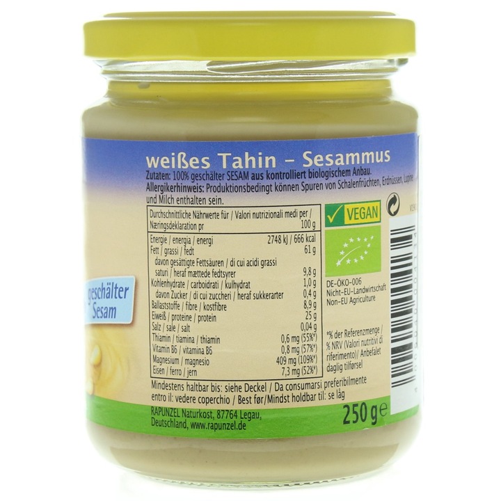 Pasta susan tahin alb vegana bio, 250g, Rapunzel - eMAG.ro