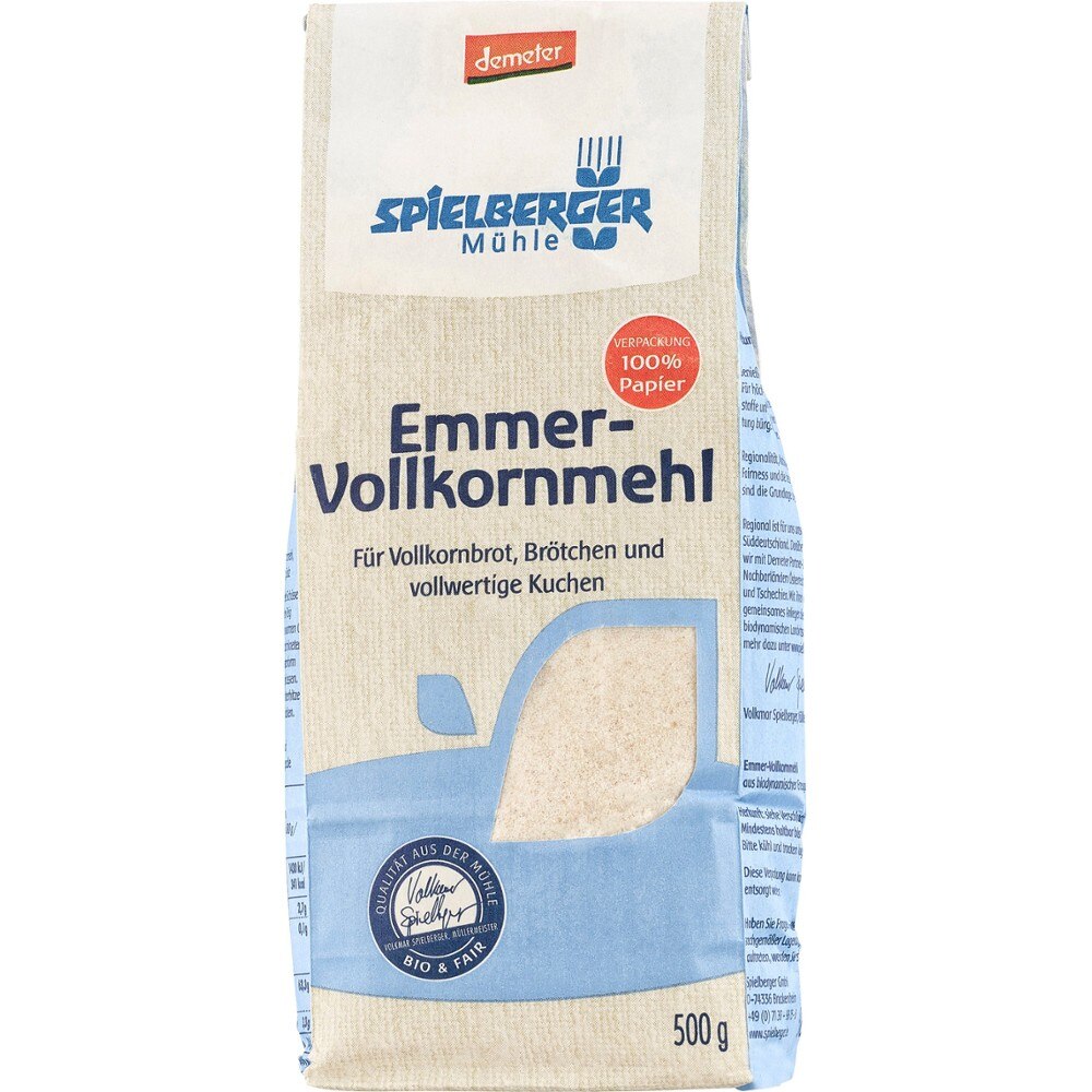 Faina integrala din emmer Demeter bio, 500g, Spielberger - eMAG.ro