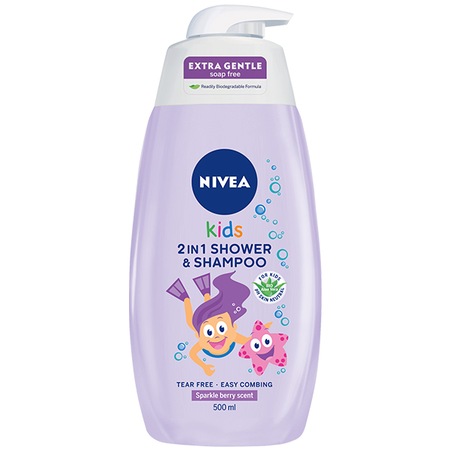 Gel de dus si Sampon Nivea Baby, Fructe de padure, 500 ml - eMAG.ro