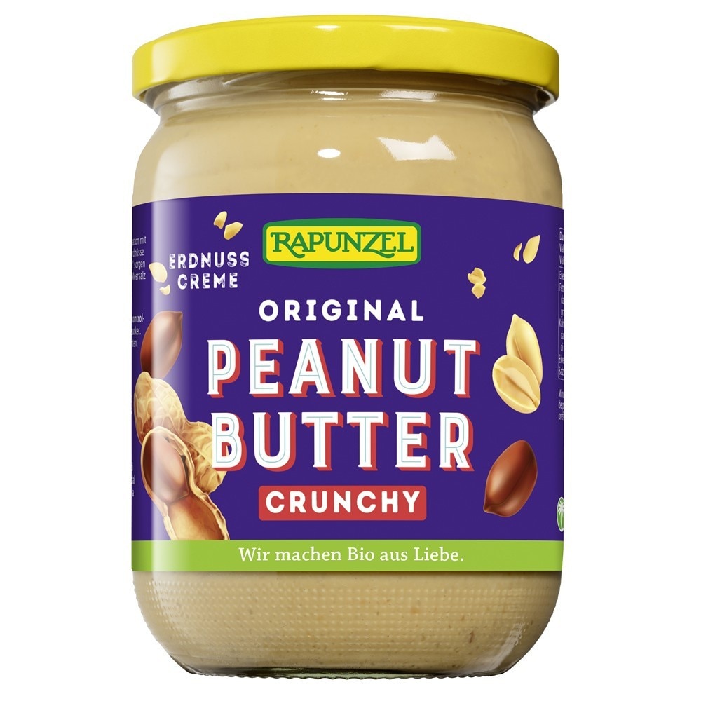 Unt de arahide crocant vegan bio, 500g, Rapunzel - eMAG.ro