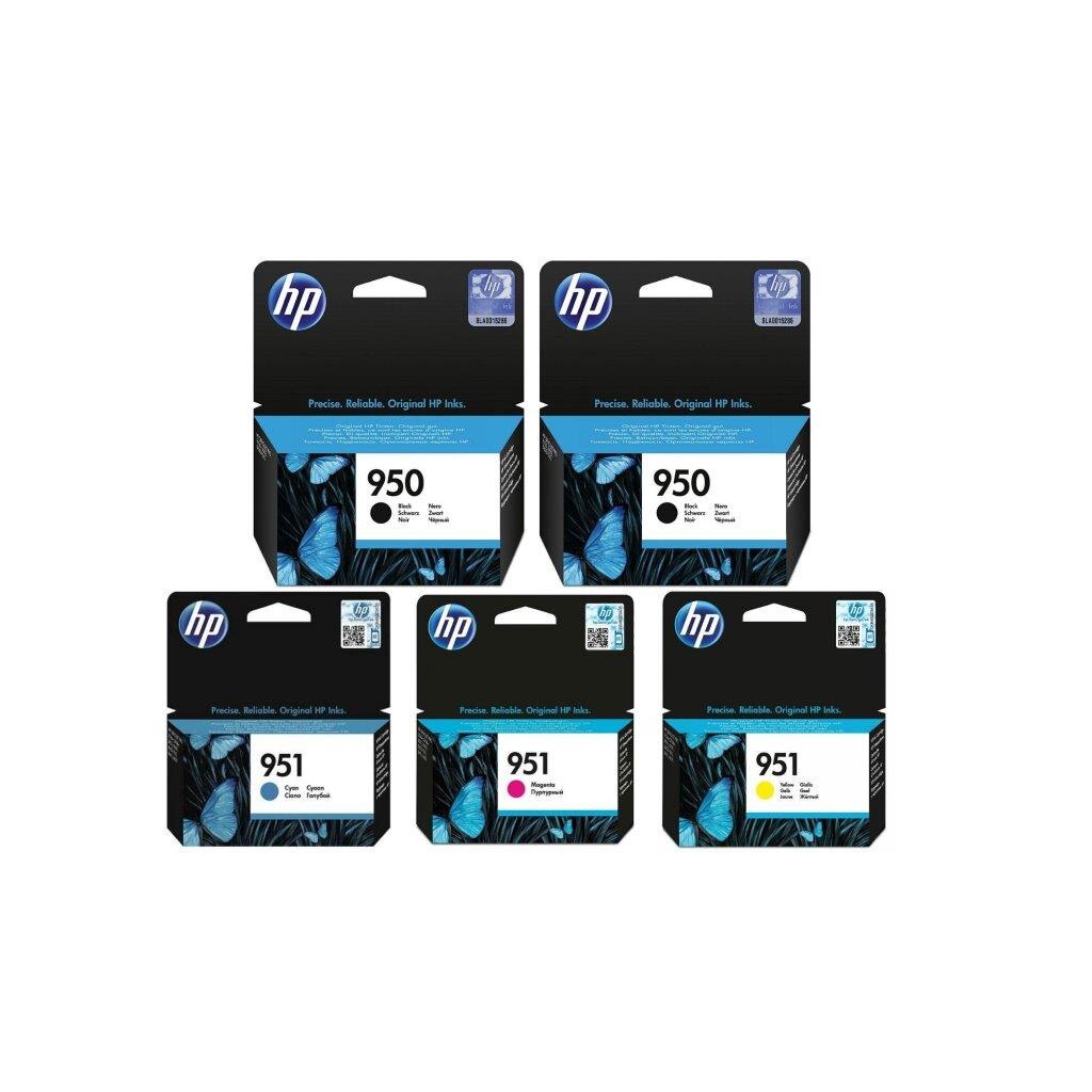 Pachet cartuse cerneala CN049AE (950) negru x 2 (951) CN050AE cyan ...