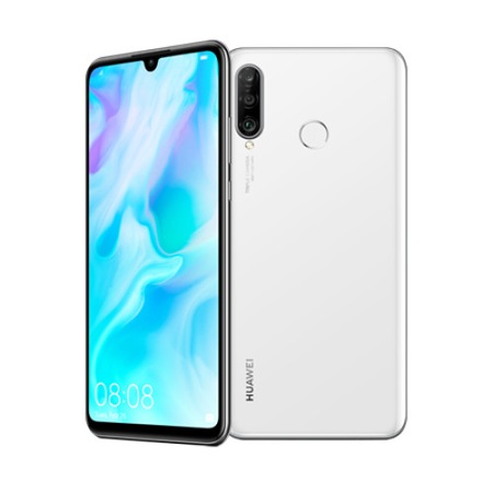 Комплект Huawei P 30 Lite 128 GB Pearl White и силиконов гръб - eMAG.bg