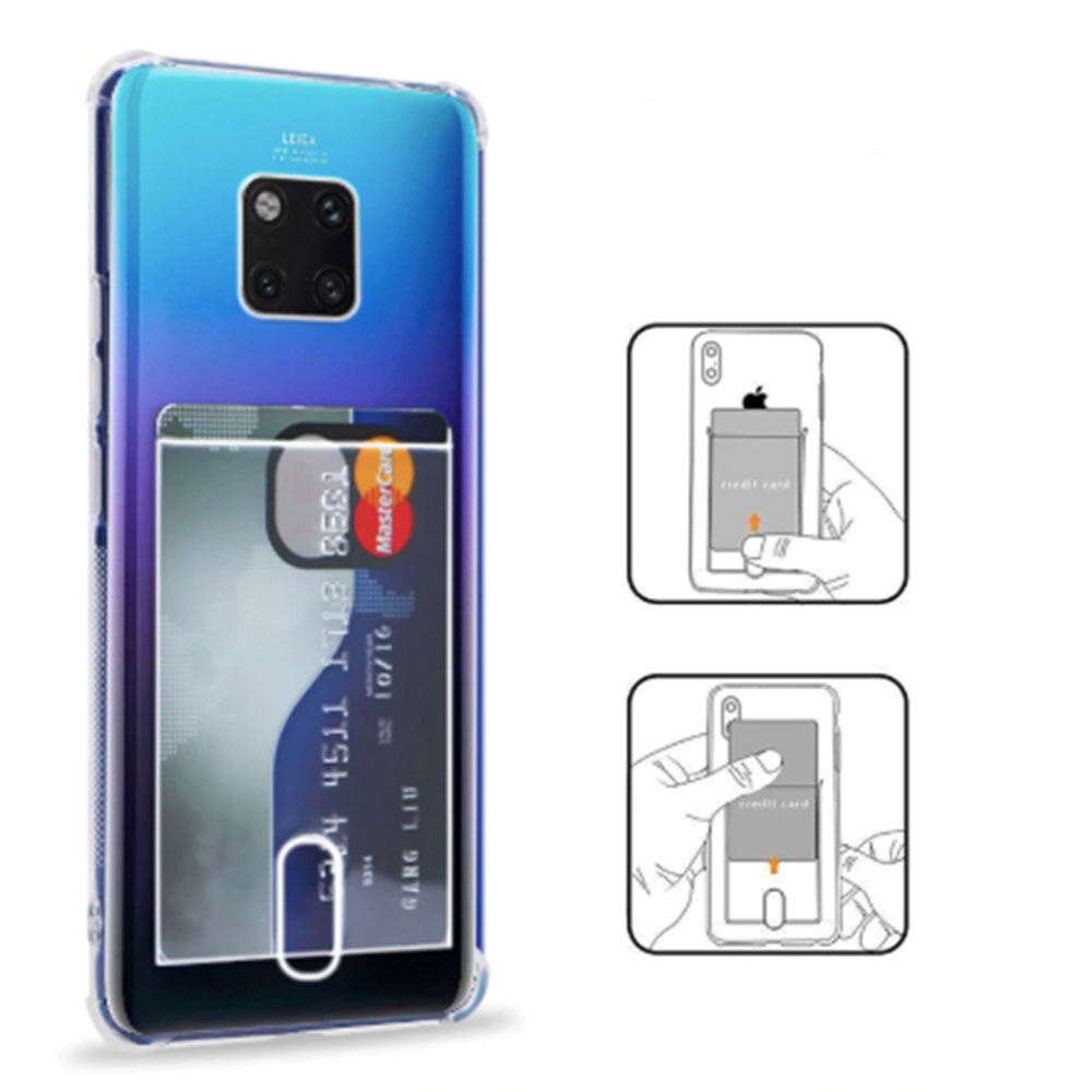 Husa Huawei Mate 20 Pro TPU Antishock, Buzunar Compatibil cu card ...