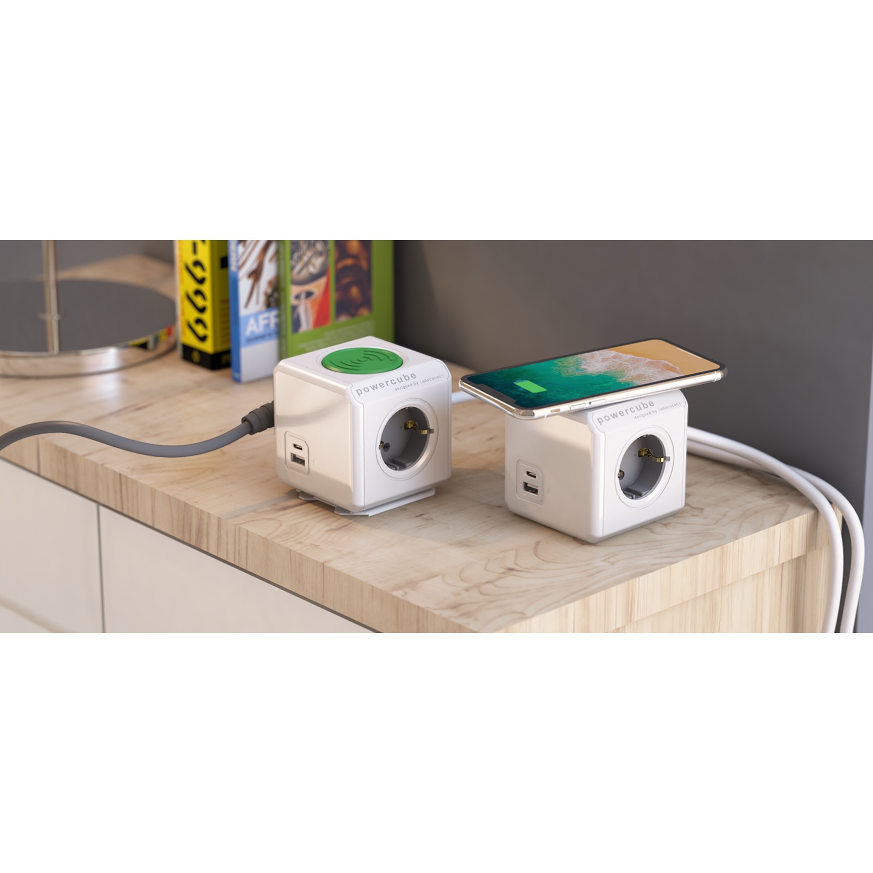 PowerCube Extended USB A+C разклонител за безжично зареждане - eMAG.bg