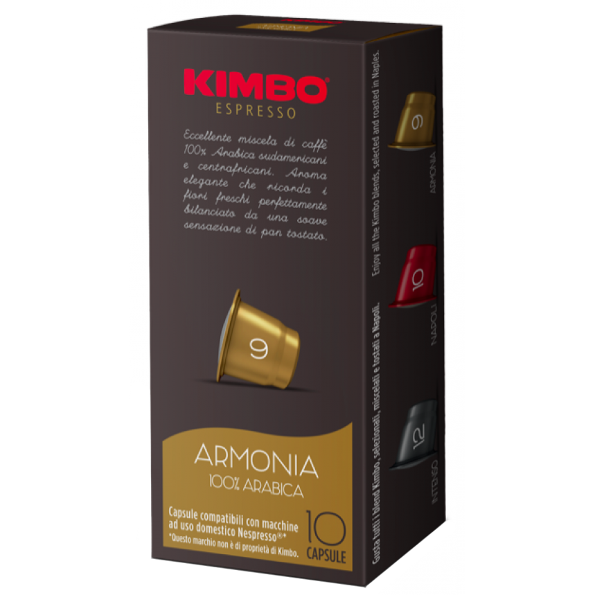 Cafea capsule Kimbo Armonia, compatibile Nespresso, 10 capsule, 58 g ...