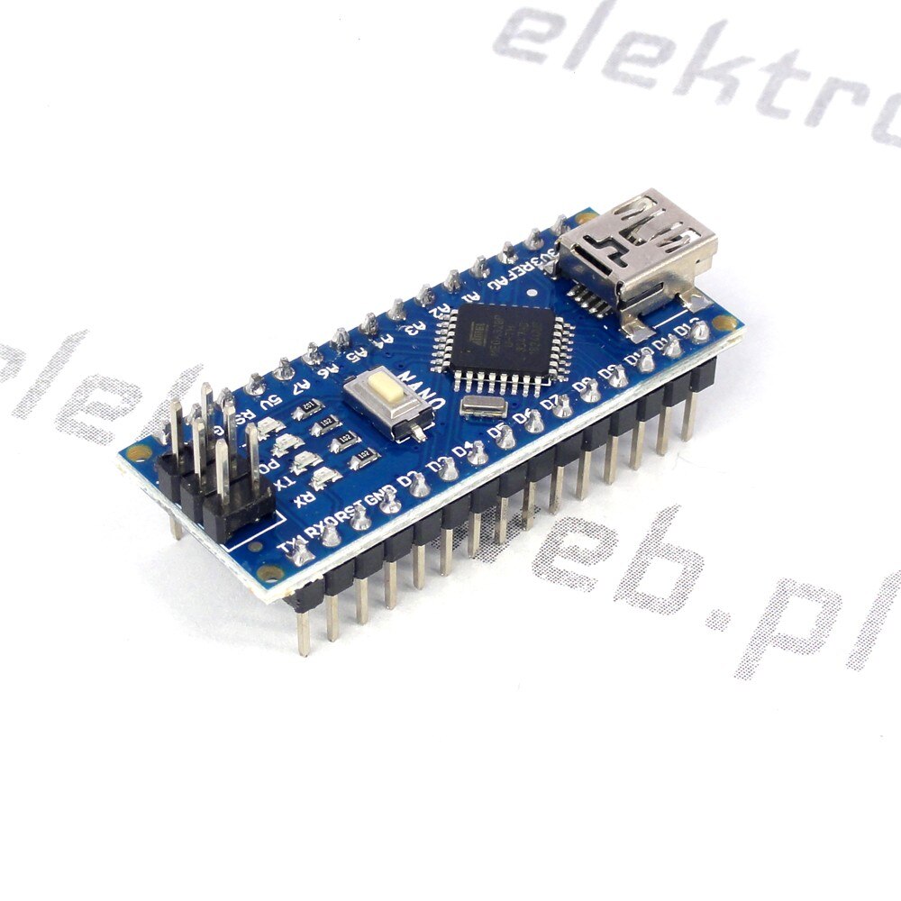 Microcontroler V3.0, Mini USB, Cablu USB, 12 Intrari/iesiri digitale, 8 ...