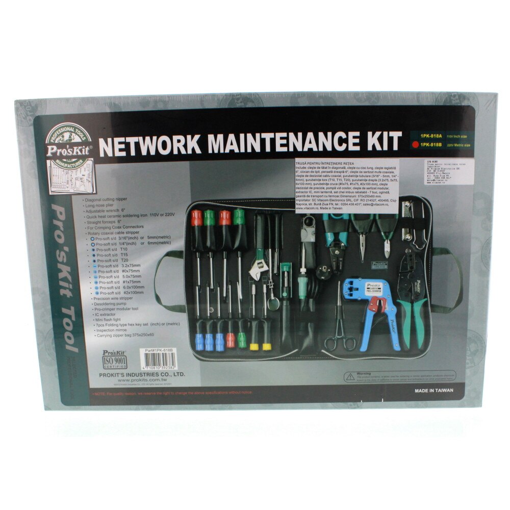 Set de scule pentru retea, 220V, 29 de piese, Pro'sKit - eMAG.ro