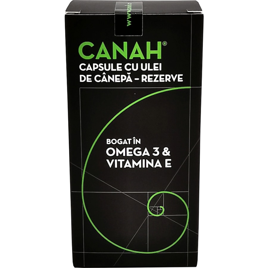 Capsule cu Ulei de Canepa Rezerve 90cps CANAH - eMAG.ro