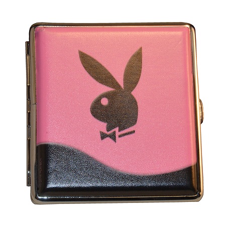 Tabachera roz, 20 tigari king size, cu elastic, Playboy - eMAG.ro