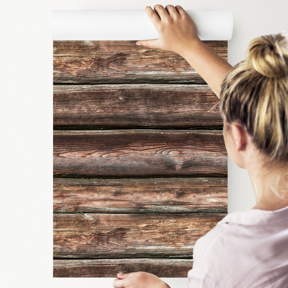 Tapet Scanduri din Lemn Orizontale Realiste 53cm x 10m - eMAG.ro