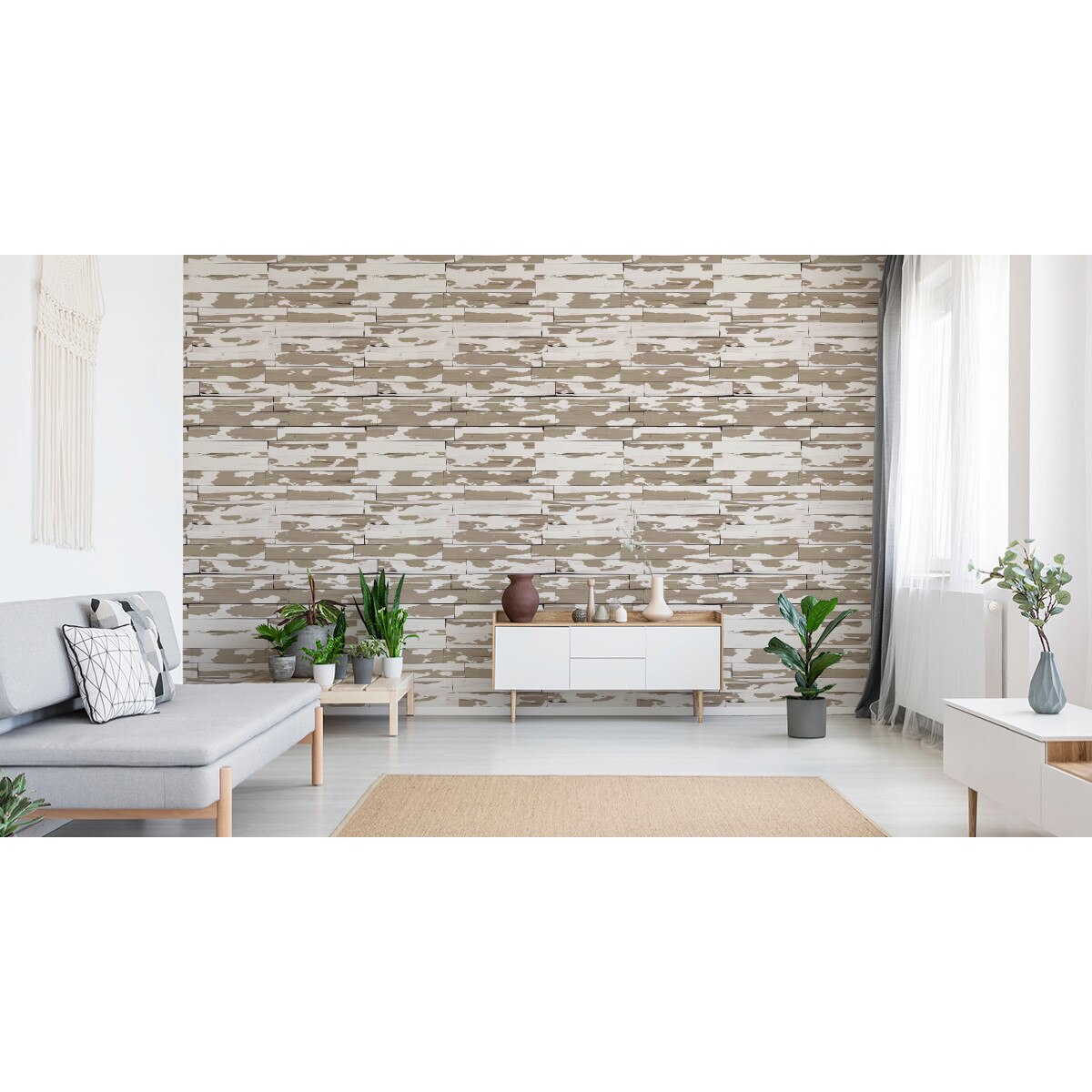 Tapet Scanduri din Lemn Stil Vintage 53cm x 10m - eMAG.ro