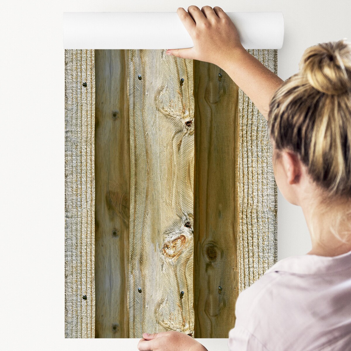 Tapet Scanduri din Lemn Deschise si Realiste 53cm x 10m - eMAG.ro