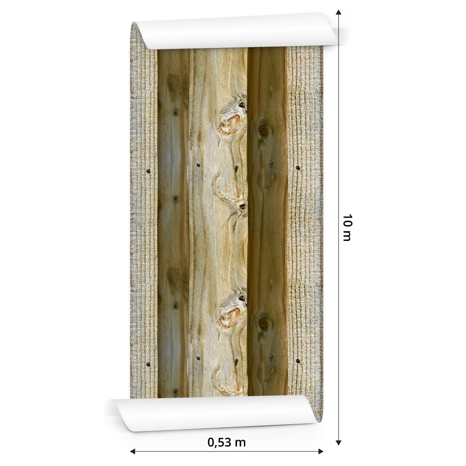 Tapet Scanduri din Lemn Deschise si Realiste 53cm x 10m - eMAG.ro