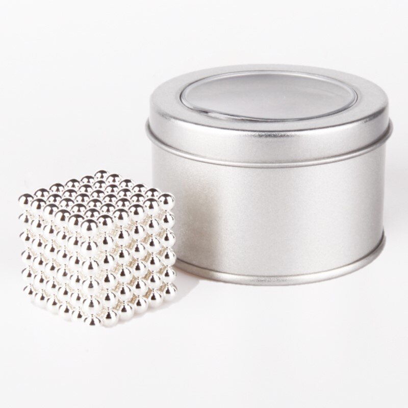 Bile Magnetice AntiStres Neocube, argintiu stralucitor, 5 mm, 216 piese ...