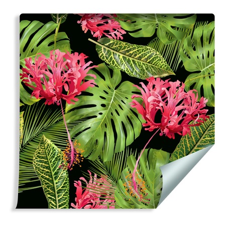 Tapet Frunze si Flori, Tropicale Frumoase, Exotic, Fototapet 53cm x 10m ...
