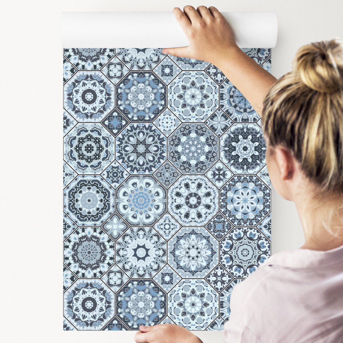 Tapet Marocan Mozaic Colorat Stil Oriental 53cm x 10m - eMAG.ro