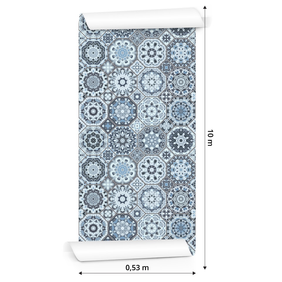 Tapet Marocan Mozaic Colorat Stil Oriental 53cm x 10m - eMAG.ro