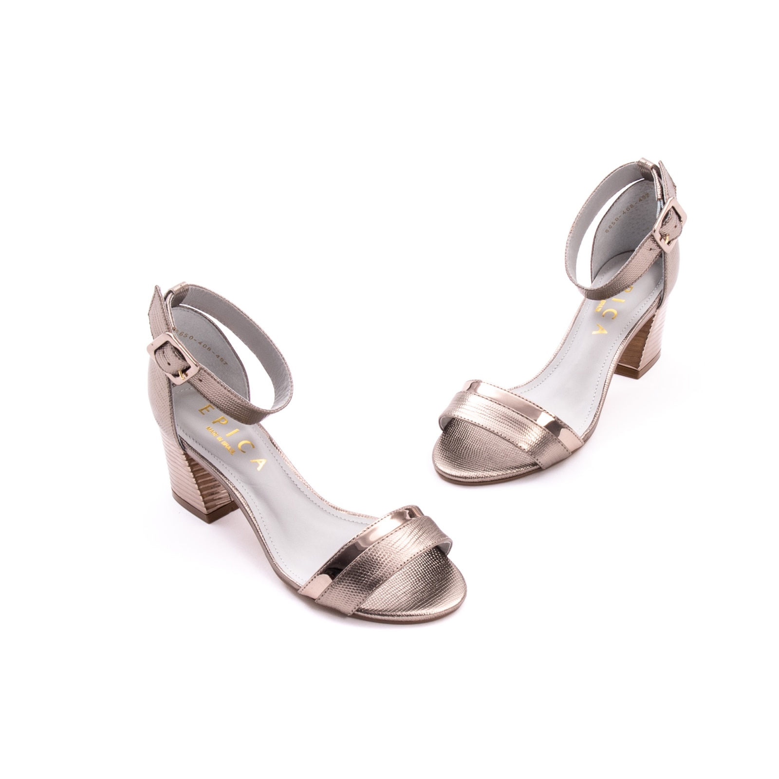 Sandale dama elegante piele naturala Epica oe8650 17-E, bronz 36 EU ...