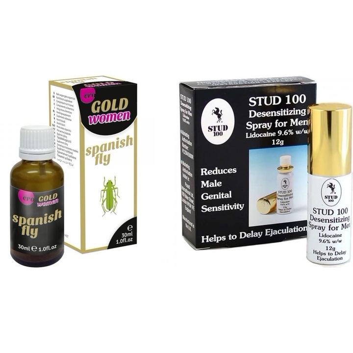 Pachet Spray Stud 100 Original + Afrodisiac Spanish Fly Strong Gold ...
