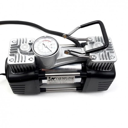 Set compresor auto 762 cu doi cilindri, si manometru, 12V (bricheta ...