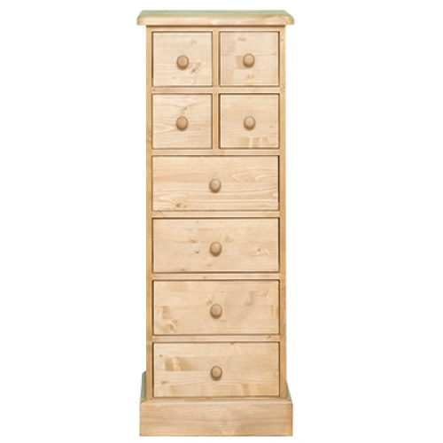Comoda ingusta cu 8 sertare, culoare natural - eMAG.ro