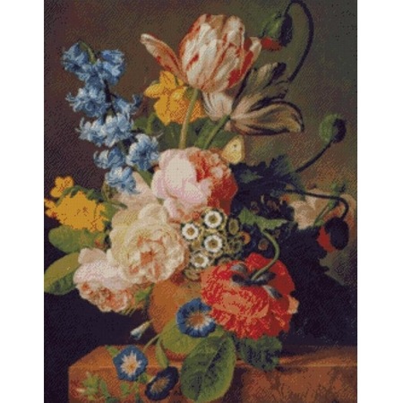 Set goblen, Flori de primavara, diagrame A4 - eMAG.ro