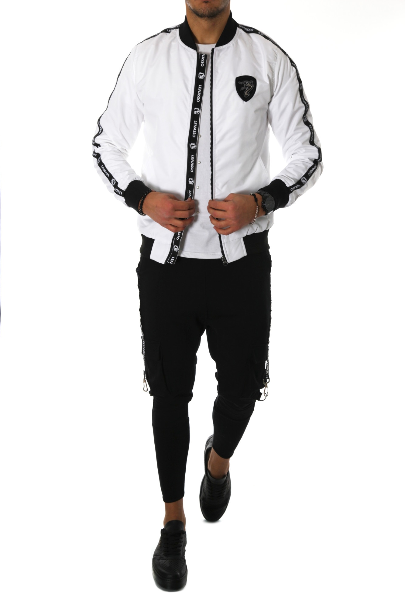 Geaca alba, pentru barbati, slim fit, Lenasso, XL - eMAG.ro