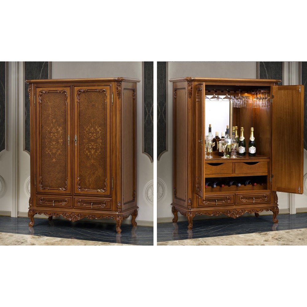 Comoda bar Cleopatra, Simex, nuc, 114X56X160 cm - eMAG.ro