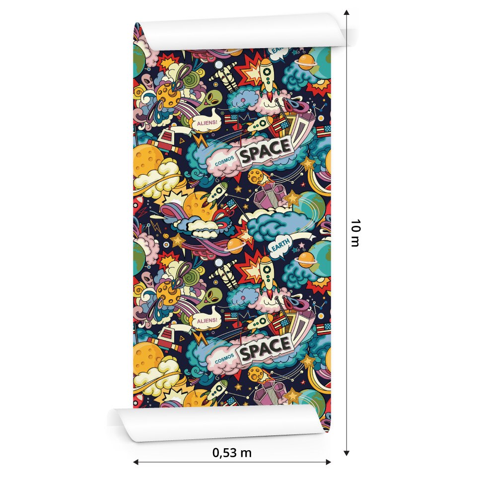 Tapet Copii Cosmos Desene Animate 10m x 53cm - eMAG.ro