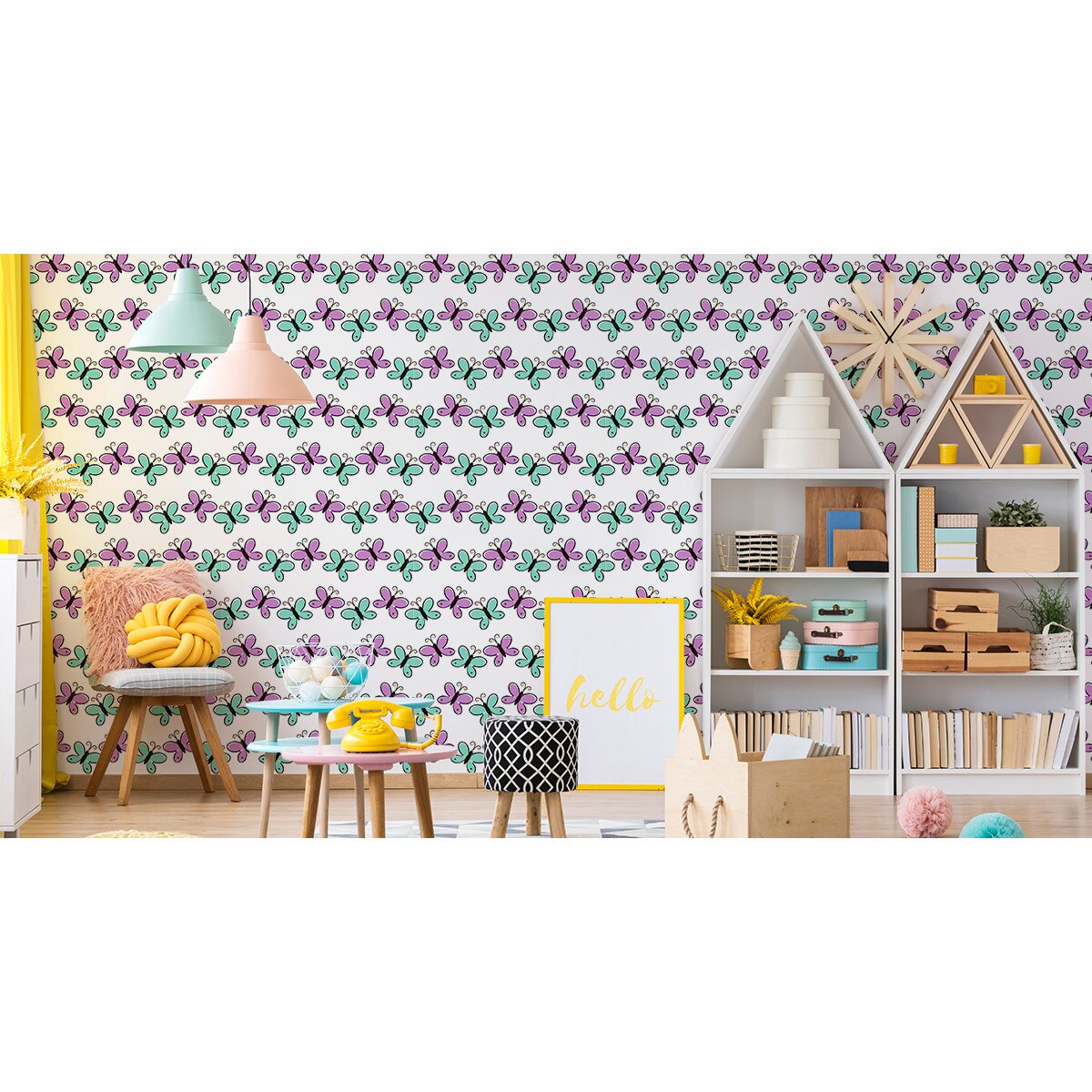 Tapet Copii Fluturasi Colorati 53cm x 10m - eMAG.ro