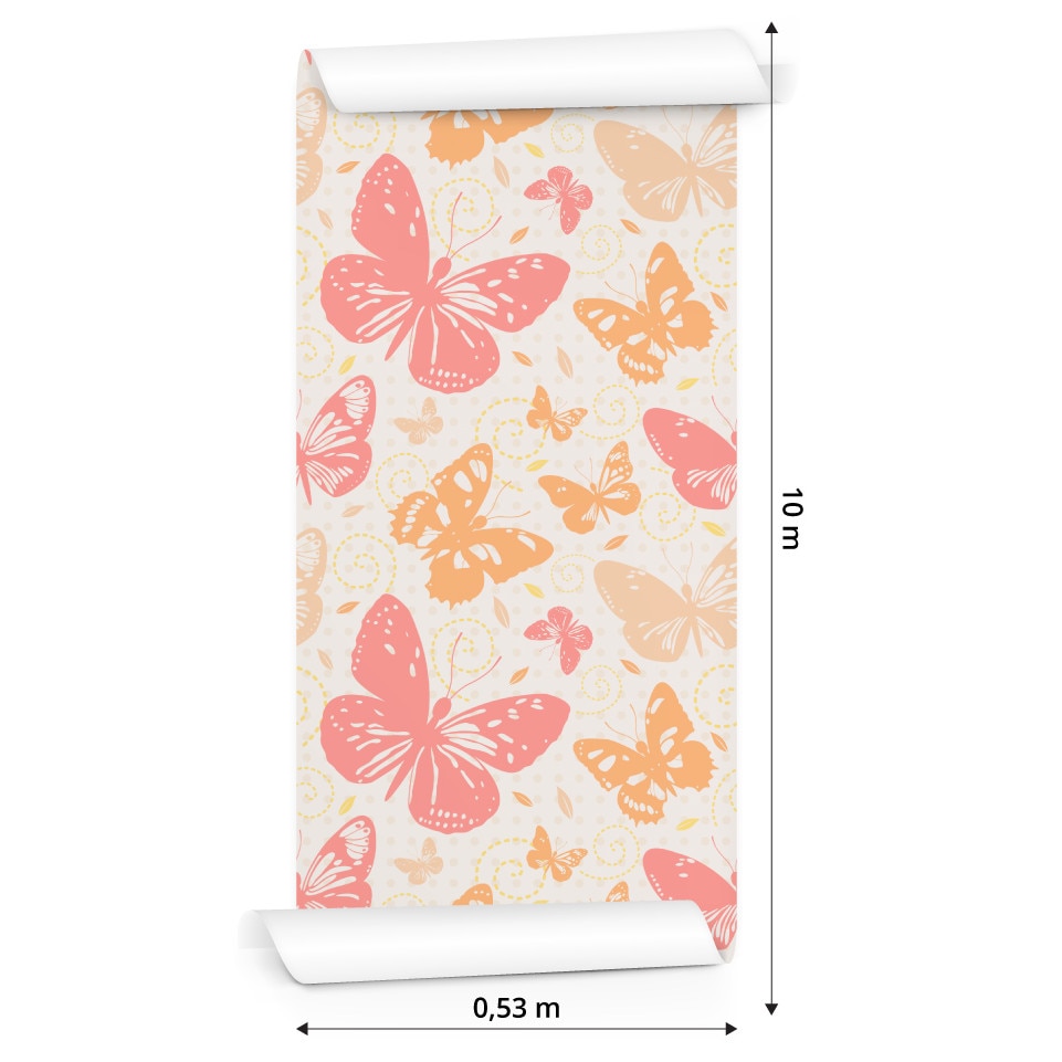 Tapet Copii Fluturasi Colorati 53cm x 10m - eMAG.ro