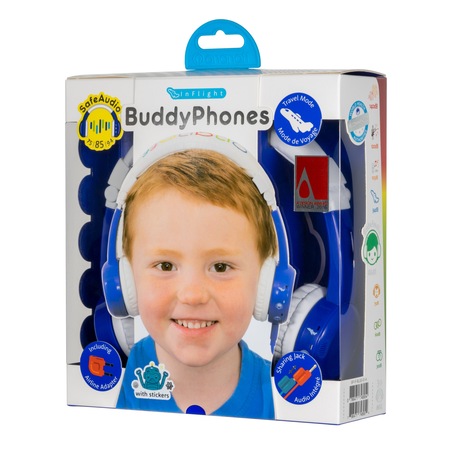 Casti Audio pliabile pentru copii cu volum limitat, adaptor audio avion ...