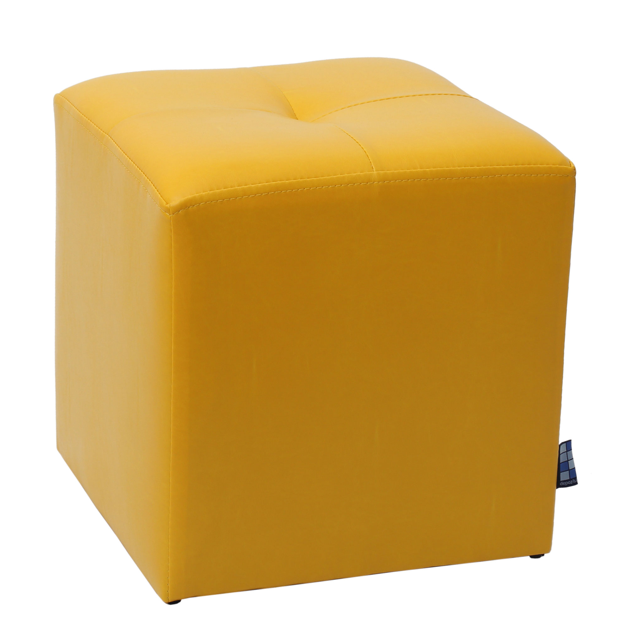 Taburet Cool, piele ecologica Galben - eMAG.ro