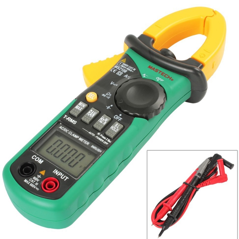 Амперклещи MASTECH MS2108, ADC/AAC, С подсветка, VAC/VDC, OHM, F, Hz ...