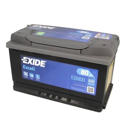 Автомобилен акумулатор, EXIDE EXCELL EB800, 80Ah - eMAG.bg