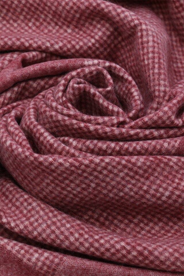 Fular tip sal pentru dama, cu franjuri, din viscoza, B003RD Rosu inchis ...