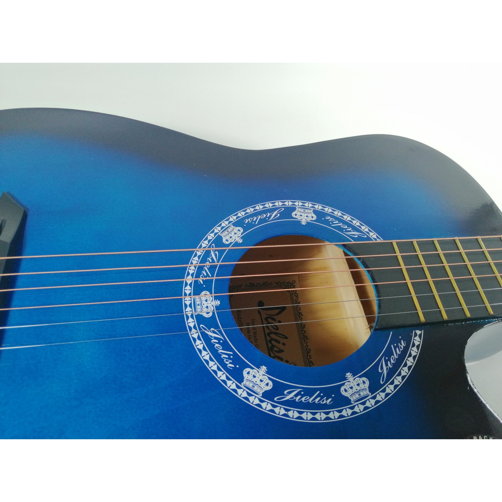Chitara clasica din lemn 95 cm, Deluxe Edition, Cutaway Country Blue ...