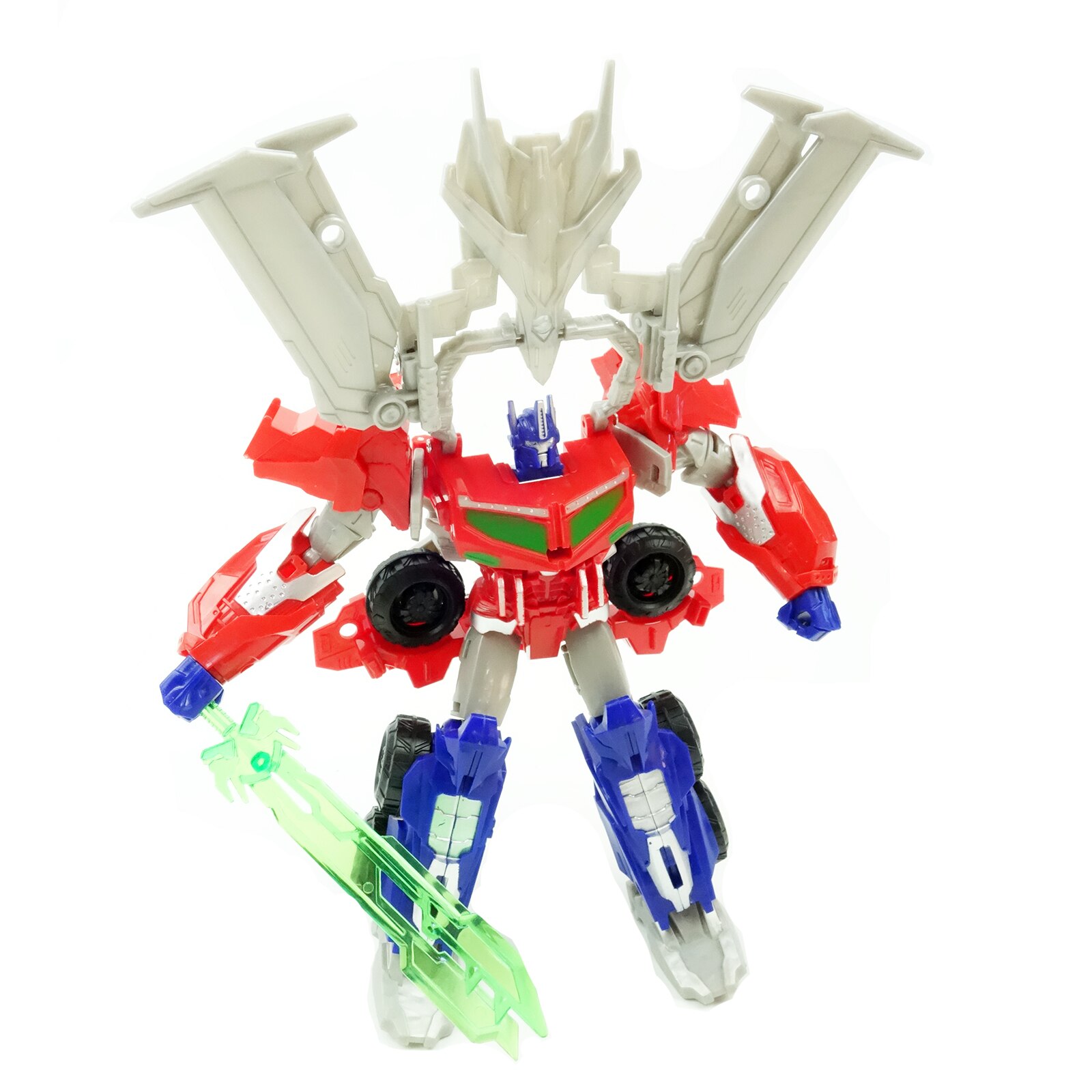 Robot Transformers de jucarie, Optimus Prime, albastru-rosu, 25 cm ...