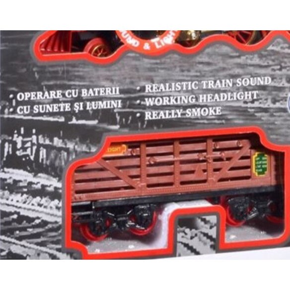 Tren muzical de jucarie, pe baterii, trenulet electric cu locomotiva ...