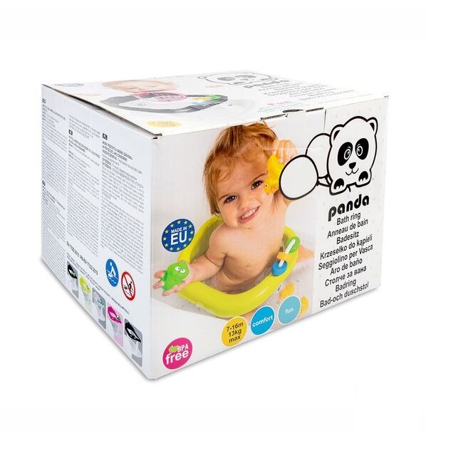 Scaun de baie Maltex Baby pentru bebelusi cu jucarii Panda Gri - eMAG.ro