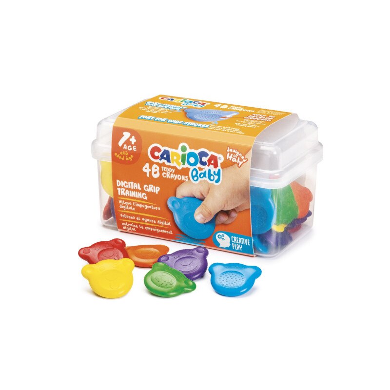 Set creioane colorate pentru copii mici, Carioca Baby, Creative Play ...
