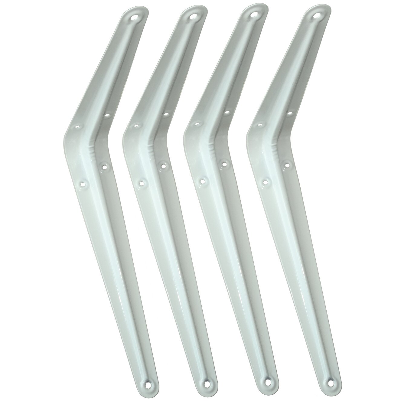 Set de console pentru rafturi AERZETIX, 200 х 150 mm, 4 bucati, alb ...