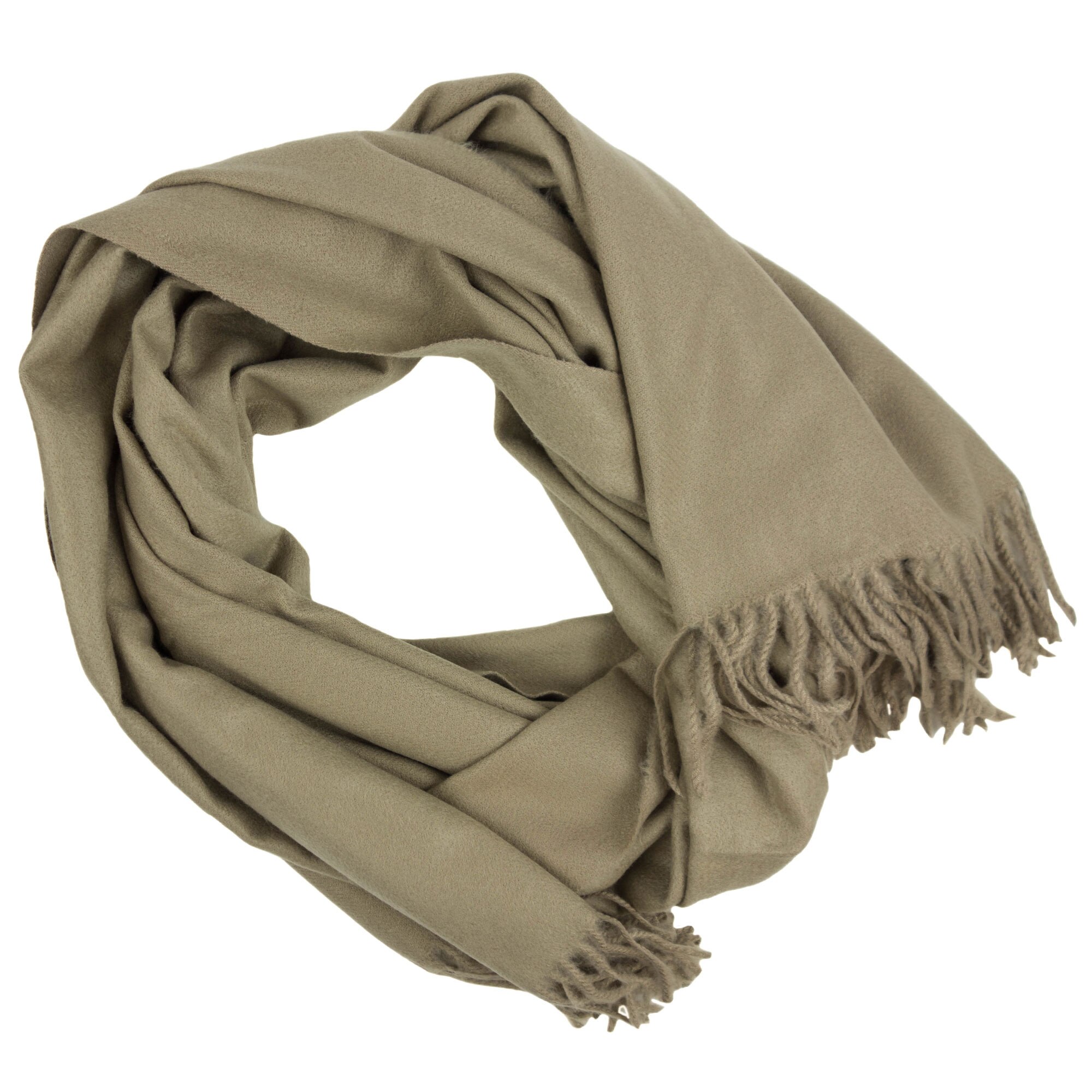 Esarfa de dama, din 100% lana virgina casmir, SKY Cashmere, Bej inchis ...