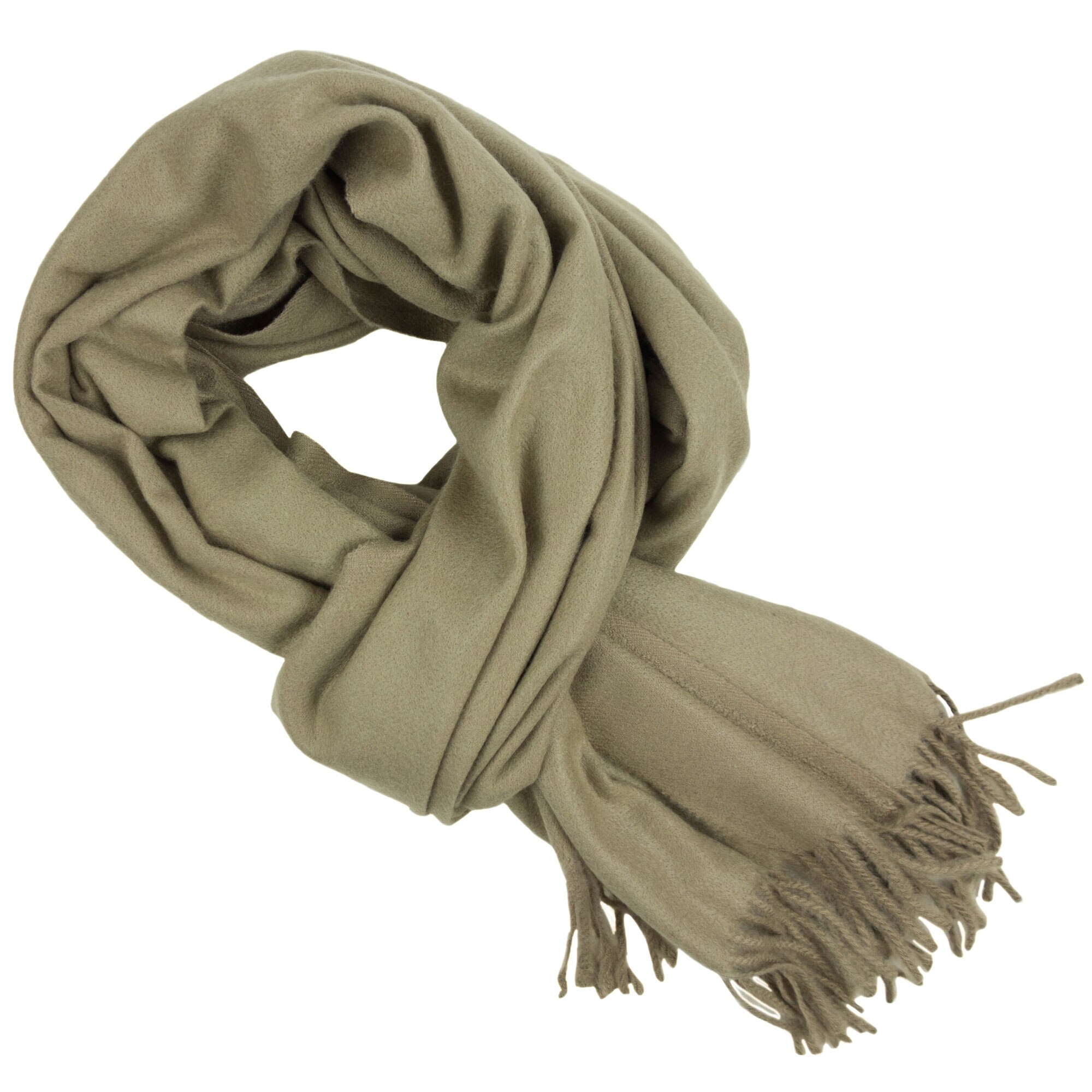 Esarfa de dama, din 100% lana virgina casmir, SKY Cashmere, Bej inchis ...