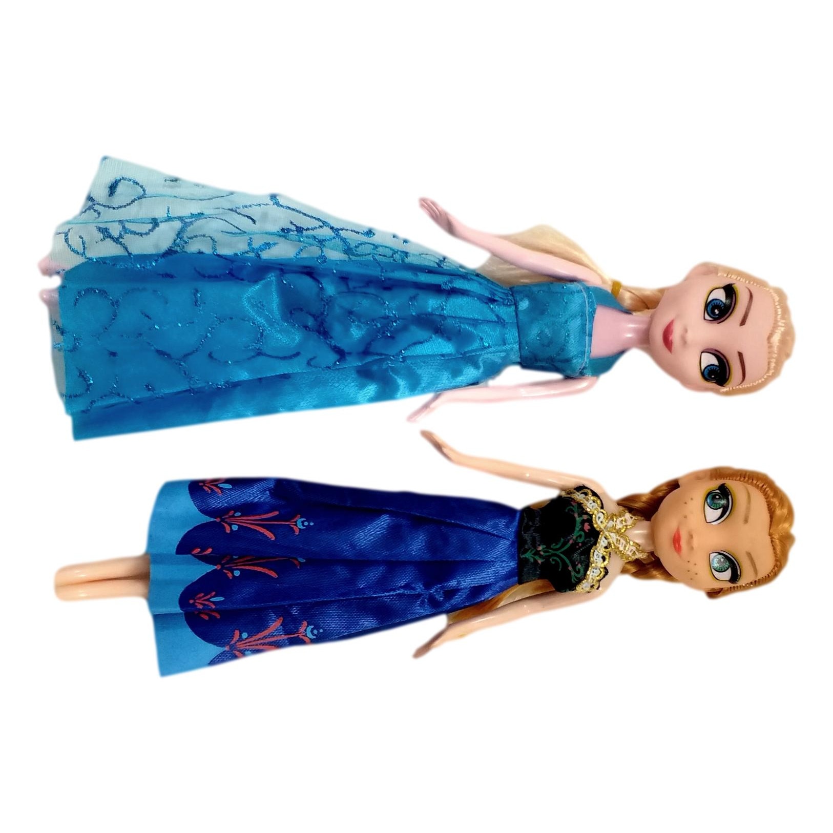 Set 2 papusi, Frozen, Anna si Elsa, 22 cm, multicolor - eMAG.ro