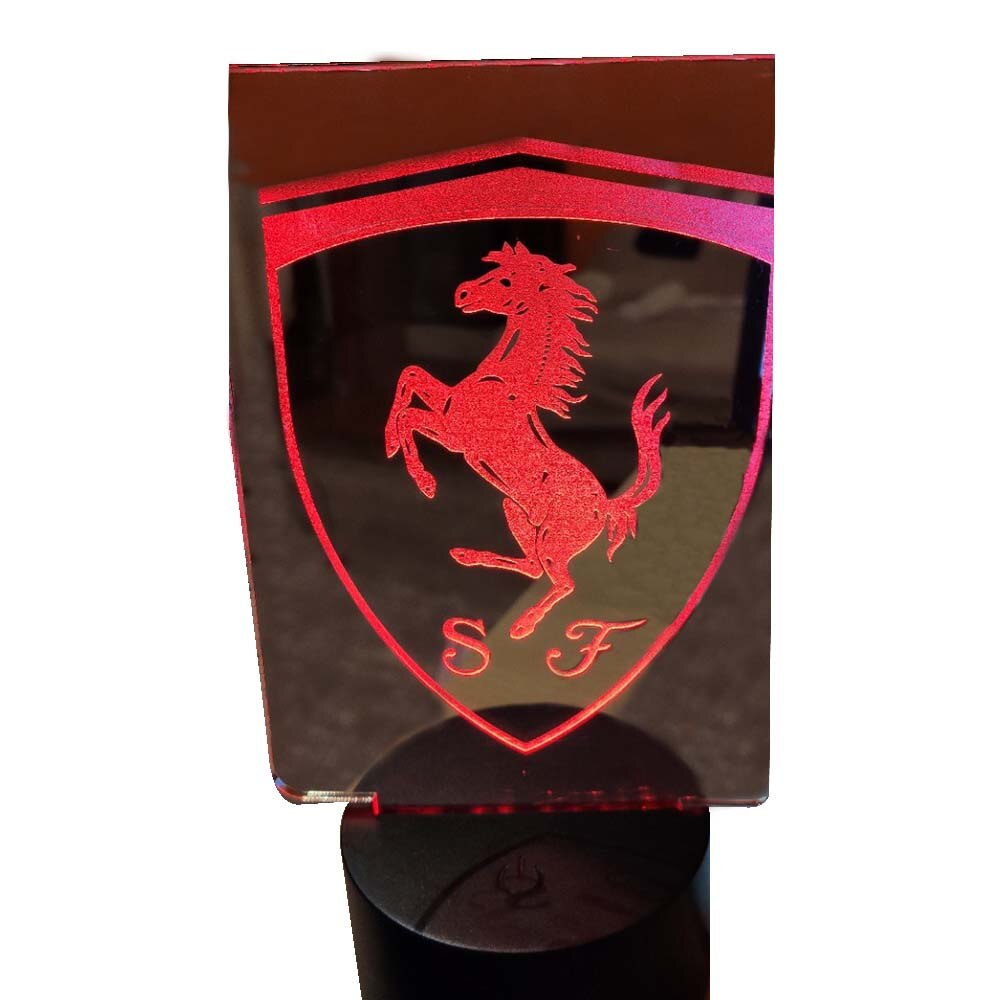3D Led Illúzió Lámpa Ferrari Színváltós éjjeli lámpa - eMAG.hu