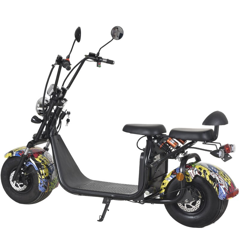 Scuter electric Citycoco Model C07A Graffiti - eMAG.ro