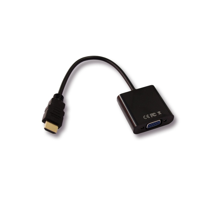 HDMI към VGA преобразувател адаптер за връзка на PC компютър Laptop ...