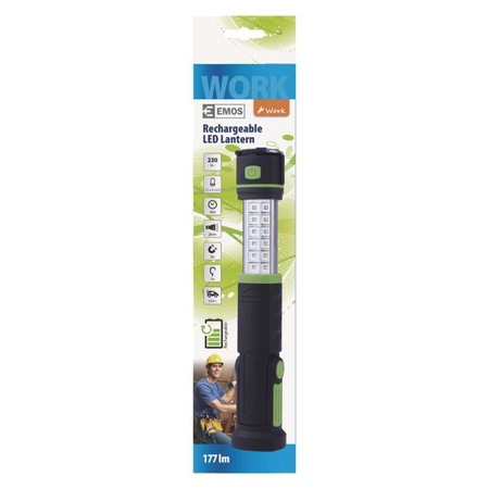 EMOS P4518 Akkumulátoros LED Lámpa, 3W Cob 6 Led Emos 12 SMD+6 LED ...